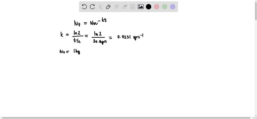 SOLVED: The beta decay of cesium-137 has a half-life of 30.0 years. How ...