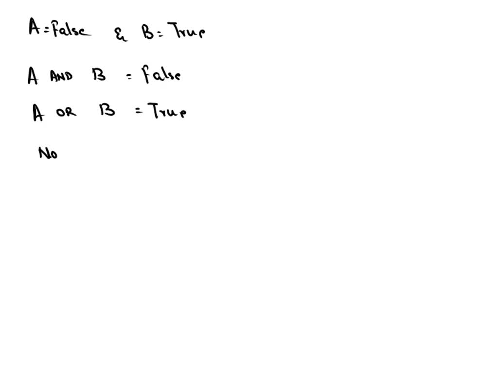 Solved Which Logical Operation In Boolean Logic Produces A True Output If And Only If The