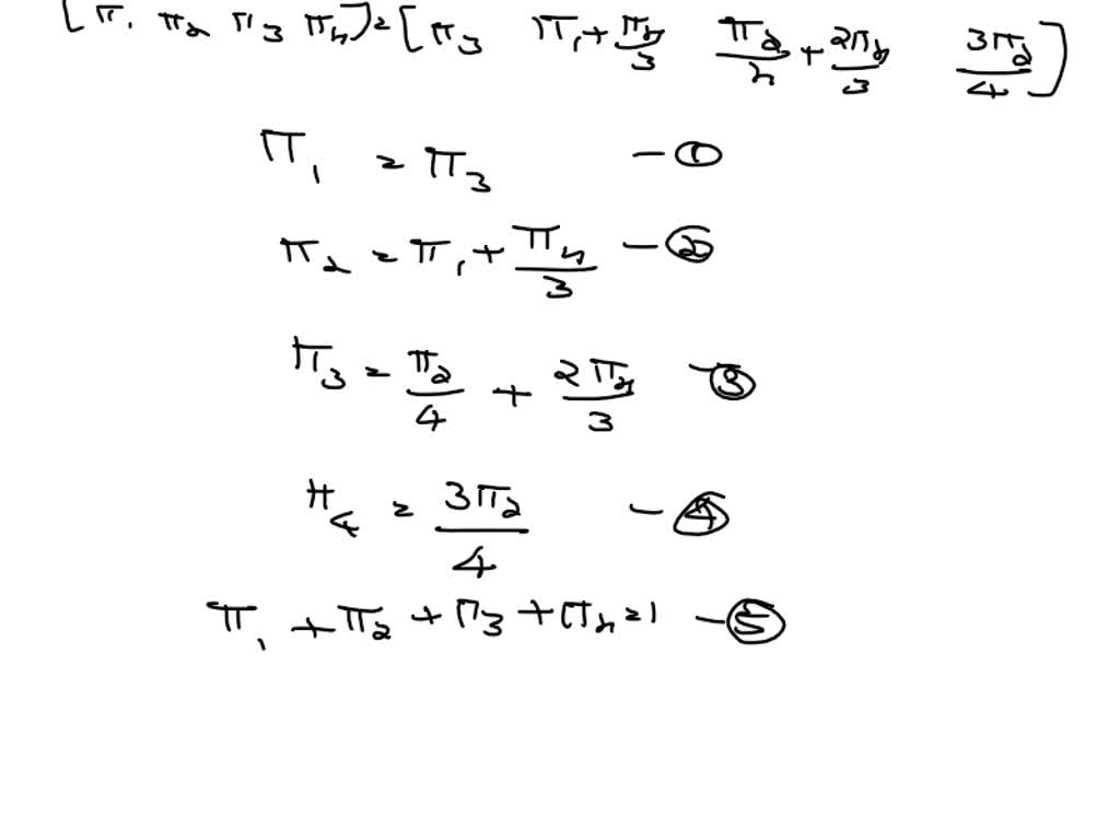SOLVED: 1. (a) Draw the transition probability diagram for the discrete-time Markov chain (DTMC ...