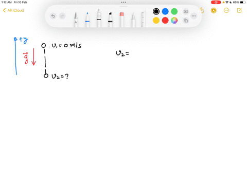 what is the instantaneous velocity of a freely falling onject 50s after ...