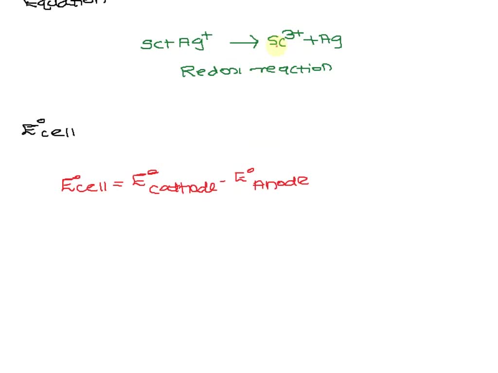 SOLVED: Write the overall equation for the redox reaction that occurs ...