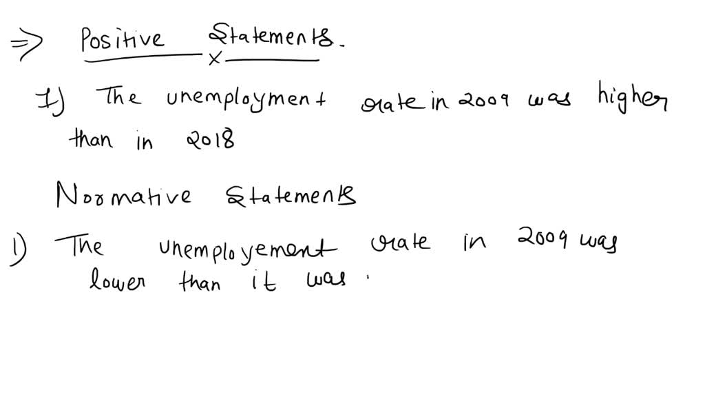 SOLVED: Identify if the following is a positive or normative statement ...