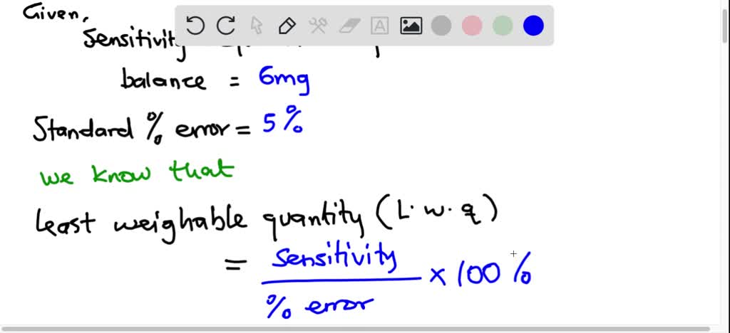 SOLVED: The Class A balance has a sensitivity requirement of 6 mg. What ...