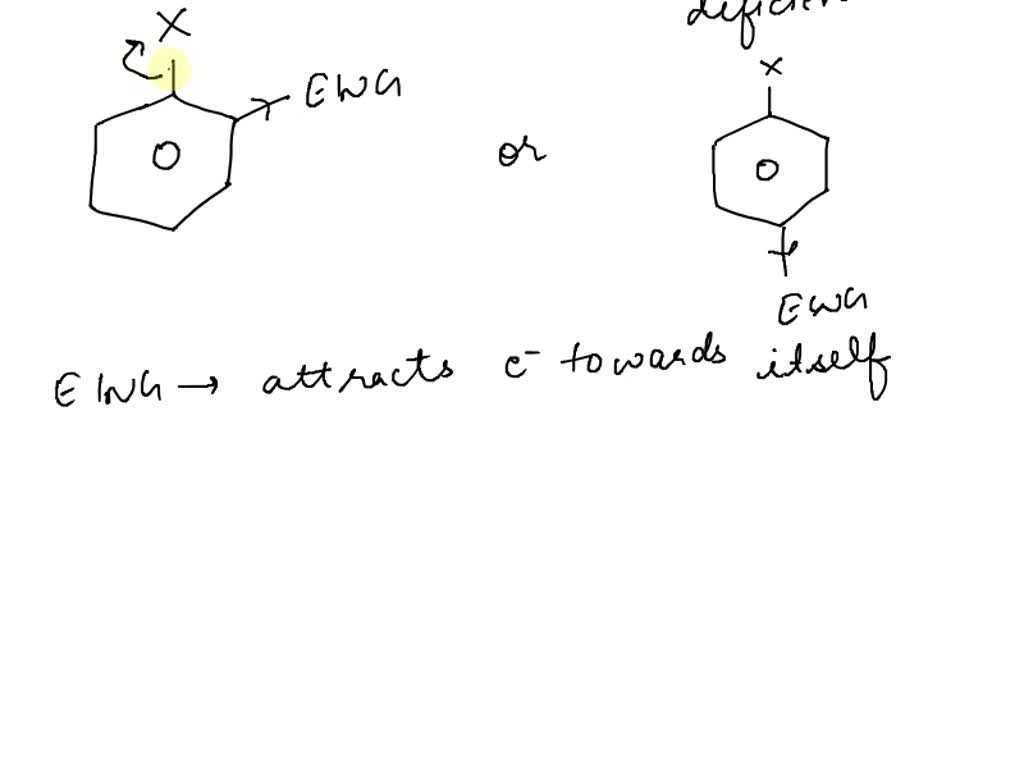 SOLVED: explain why electron - with drawing substituents must be ortho ...