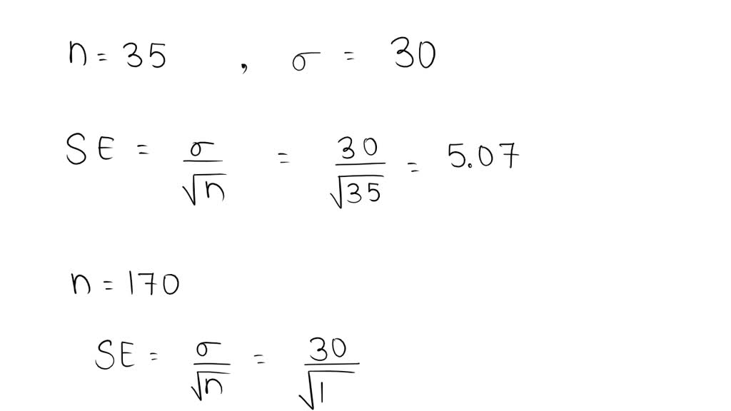 Solved Impact Of Sample Size On Accuracy Compute The Standard Error