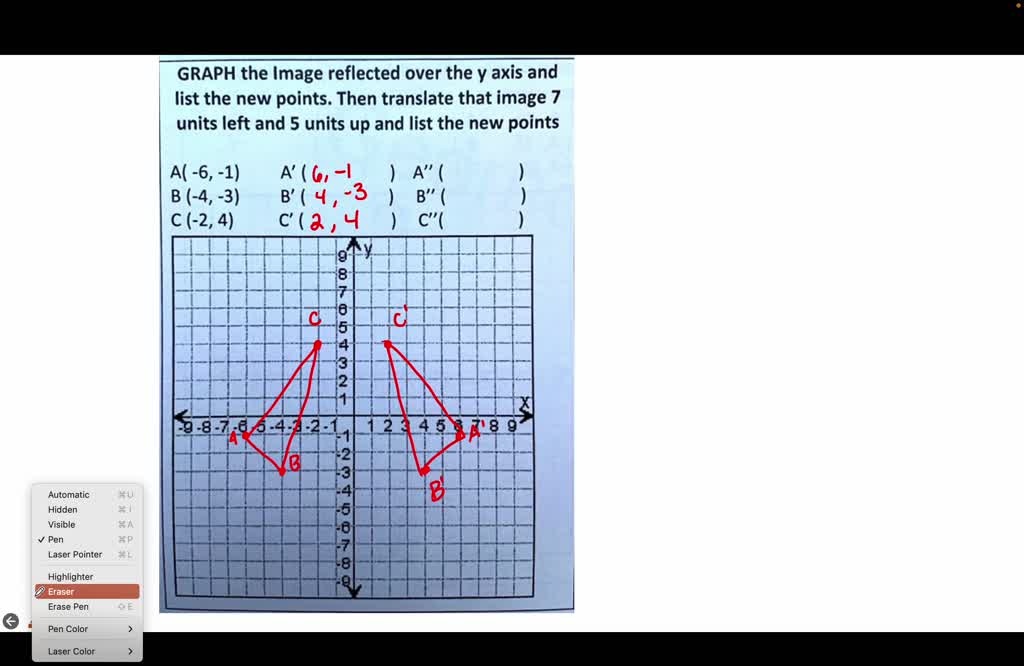 SOLVED: "NO LINKS OR ASSESSMENT!!8. Graph the image of the figure using the transformation given ...