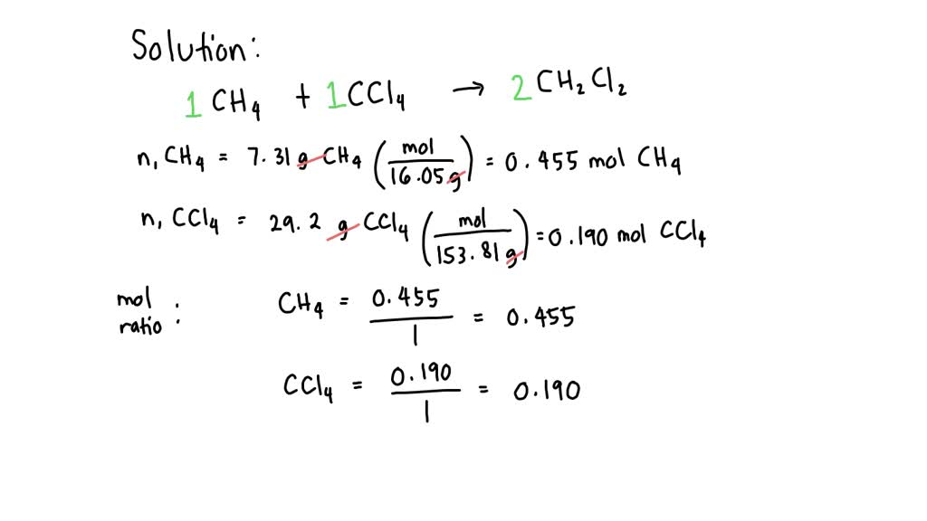 Solved For The Following Reaction 7 31 Grams Of Methane Ch4 Are