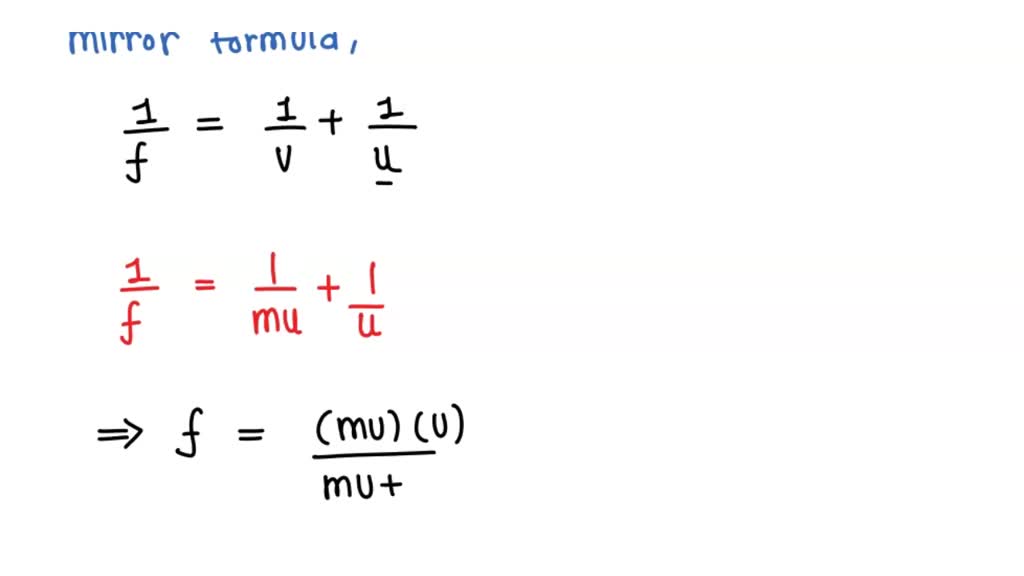 SOLVED: The relation between the linear magnification m, the object ...