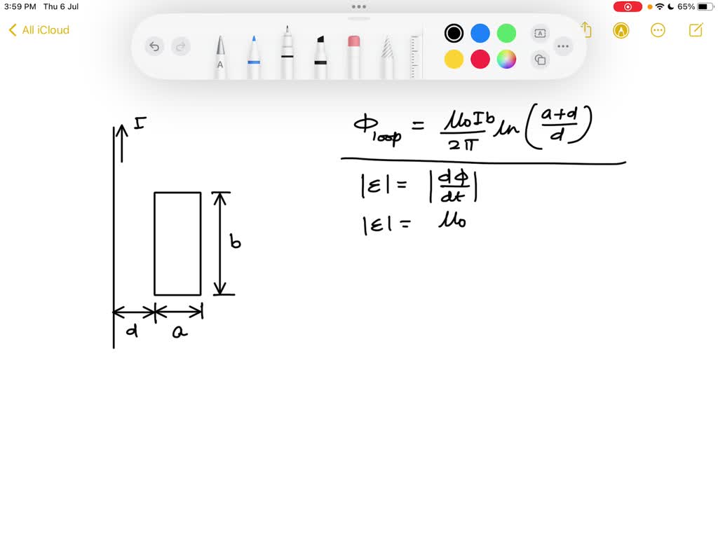 SOLVED: A long straight wire is in the plane of a rectangular ...