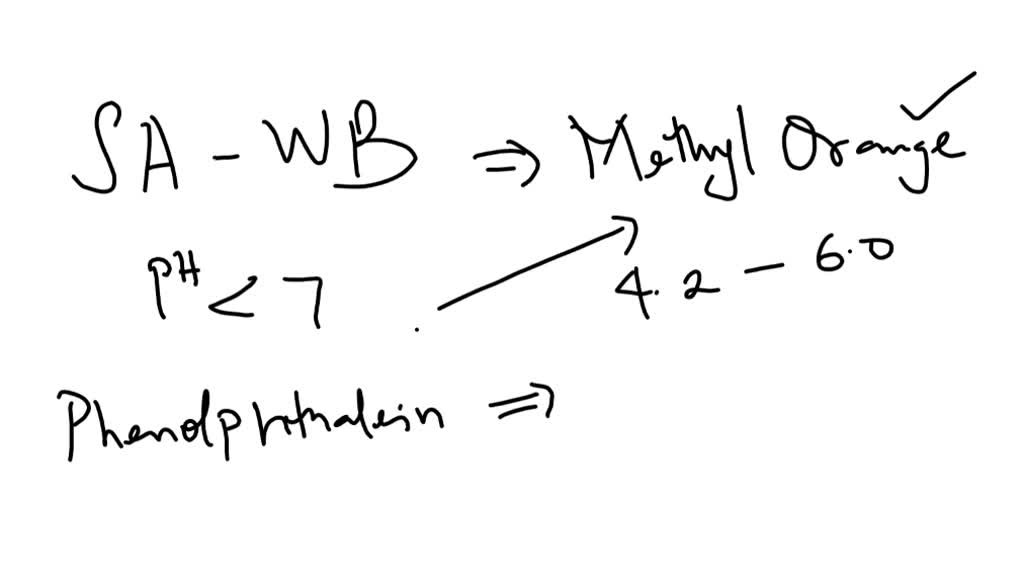 SOLVED: In a strong acid-weak base titration, which indicator(s) you ...