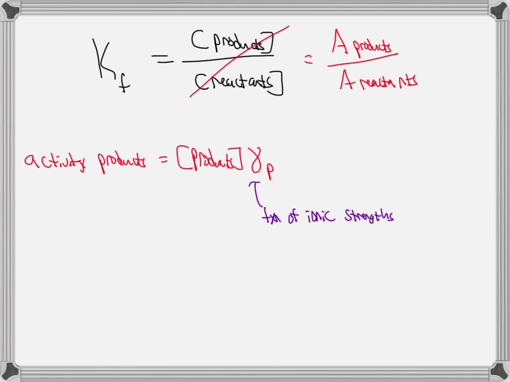 SOLVED: In the calculations used to obtain the kf values recorded in ...