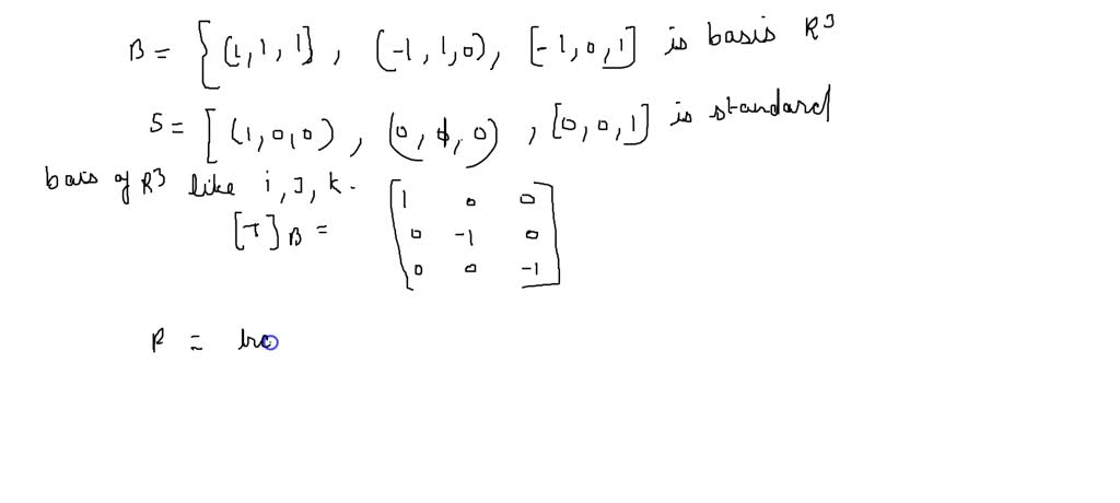 SOLVED: Find the matrix of the reflection operator with respect to the ...