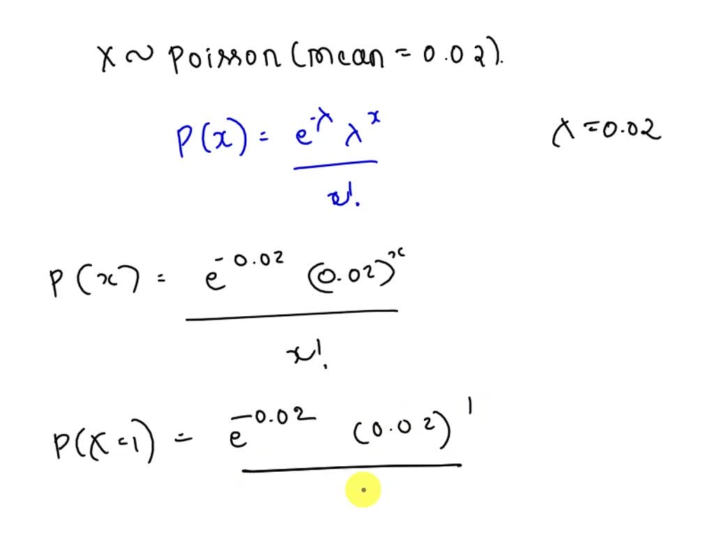 SOLVED: Question 8:Probability based on Poisson Distribution(10 points ...