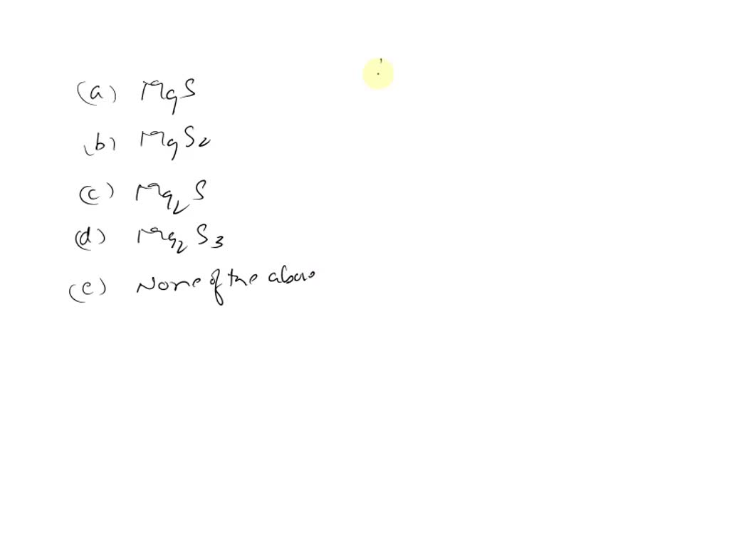 SOLVED: What is the formula for an ionic compound made of magnesium and ...