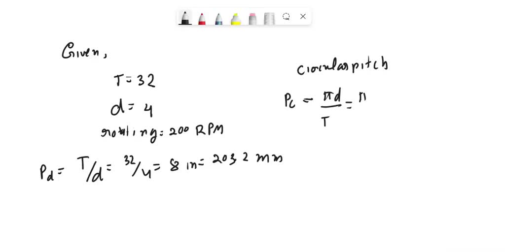 SOLVED: QUESTION #5: A) A spur gear, with 32 teeth and a diametral ...