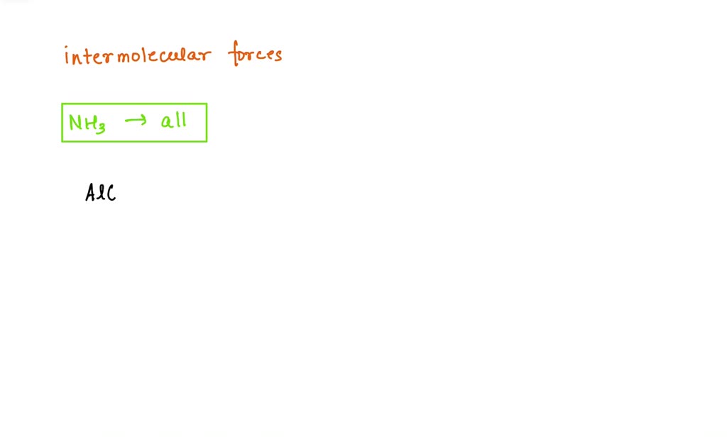 SOLVED: Which substance would exhibit intermolecular forces? AlCl3 MgO ...