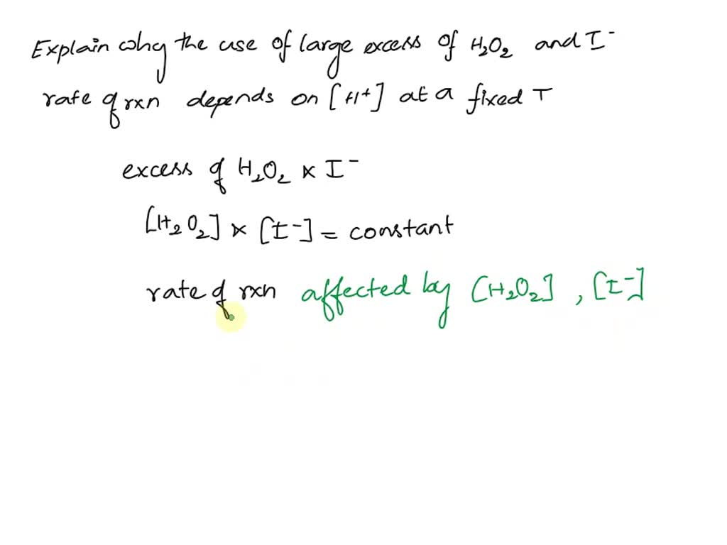 SOLVED: a blue complex. The reaction is followed by measuring the time ...