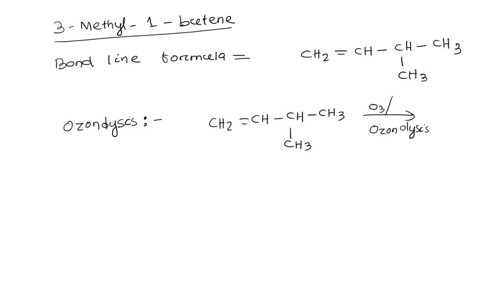 SOLVED: Write the bond line formula of the products formed when 3 ...