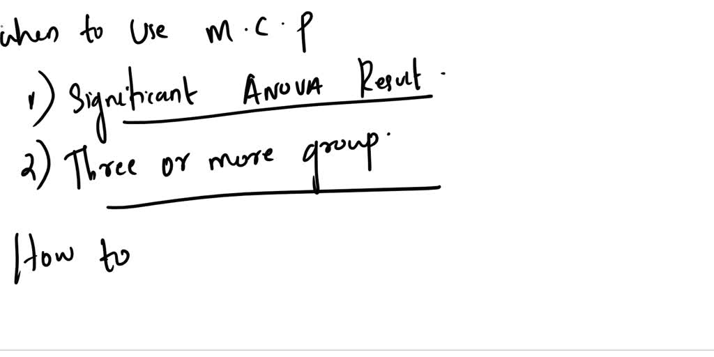 Solved When And How Should You Use Multiple Comparison Procedures For Evaluating Pairwise