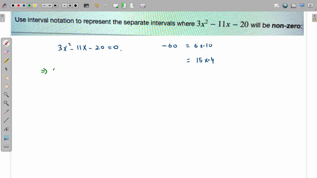 SOLVED: Use interval notation to represent the separate intervals Where ...