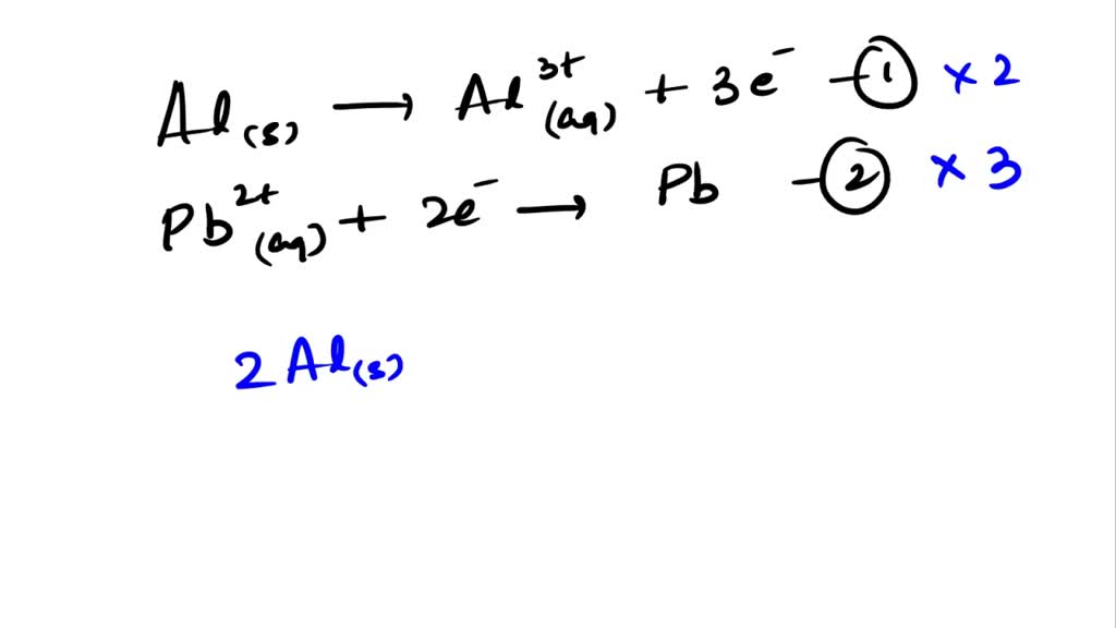 SOLVED: Write the two half cell equations and the balanced net ionic ...