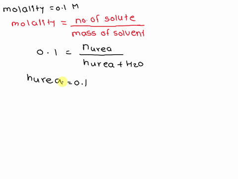 in 01m aqueous solution of urea the mole fraction of urea is 18693