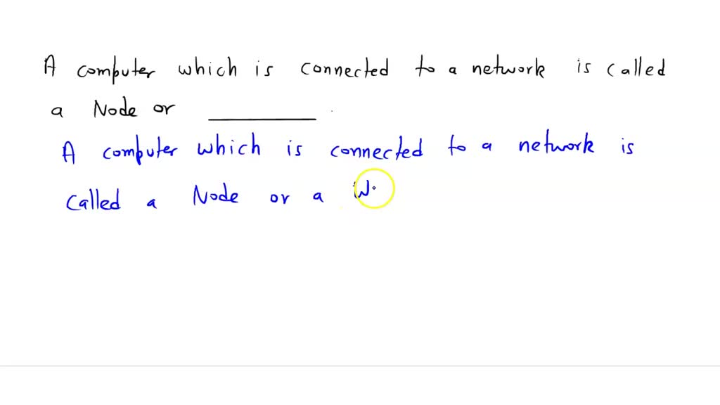 SOLVED: A computer or device that provides services and connections to other computers or ...