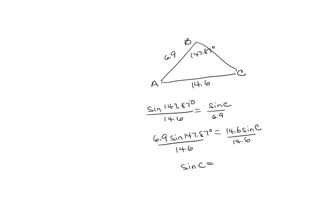SOLVED: Determine the number of triangles ABC possible with the given parts. A=41.3deg ,a=8.8,b ...