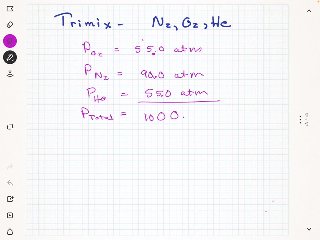SOLVED: Trimix is a general name for a type of gas blend used by ...