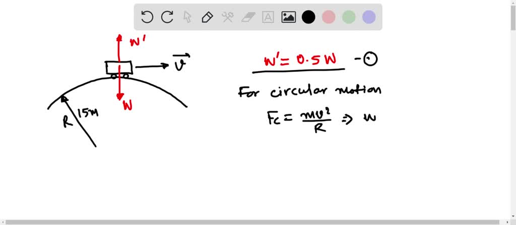SOLVED: A roller coaster car is going over the top of a IS-m- radius ...