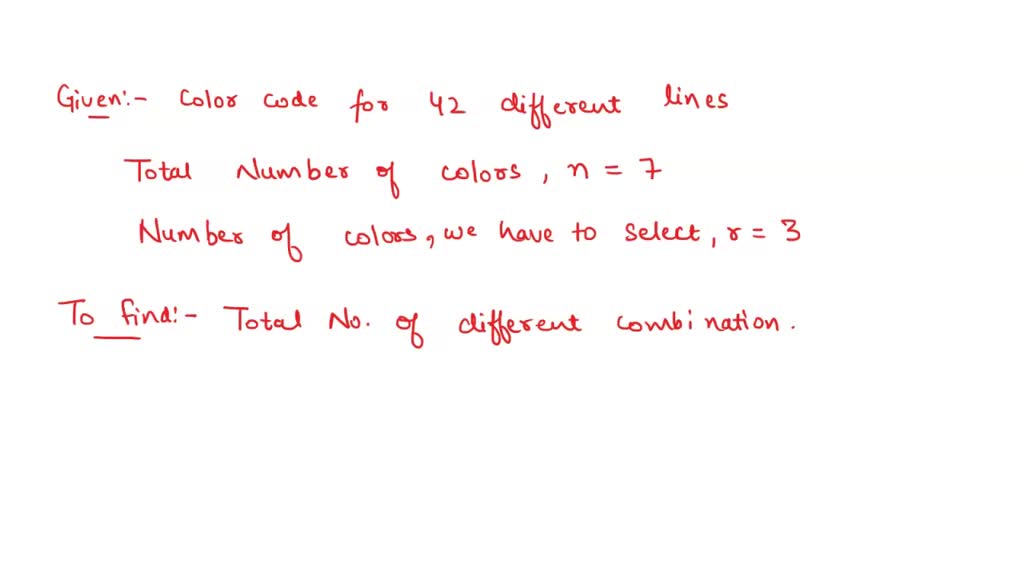 The marketing department has been given the assignment of designing color codes for the 42 ...