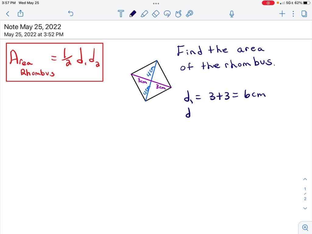 SOLVED: 'What is the area of the rhombus? 12 square units 18 square ...