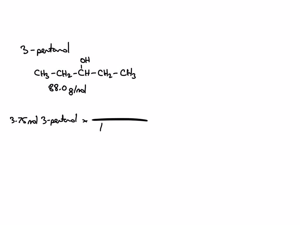 SOLVED: 3-Pentanol is a liquid with a density of 0.815 g/mL. What would ...