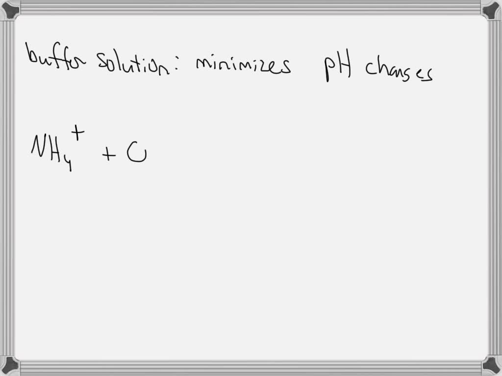 What Is The Equation For A Buffer Solution With Nh3 And Nh4cl