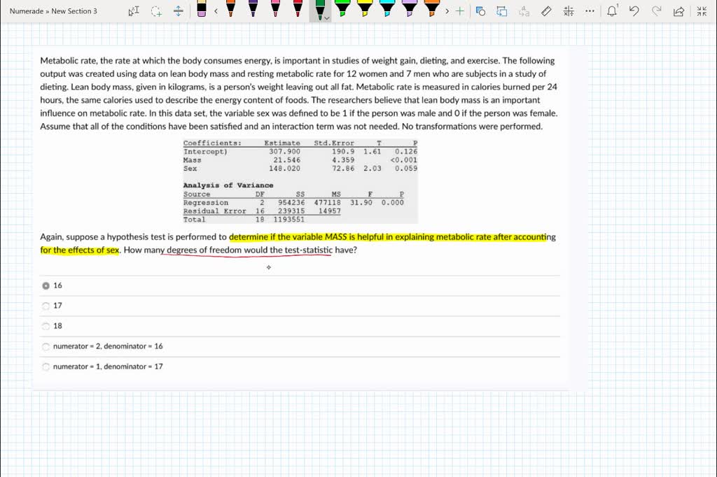 SOLVED: The dataset lists body masses in grams for 20 mammal species ...