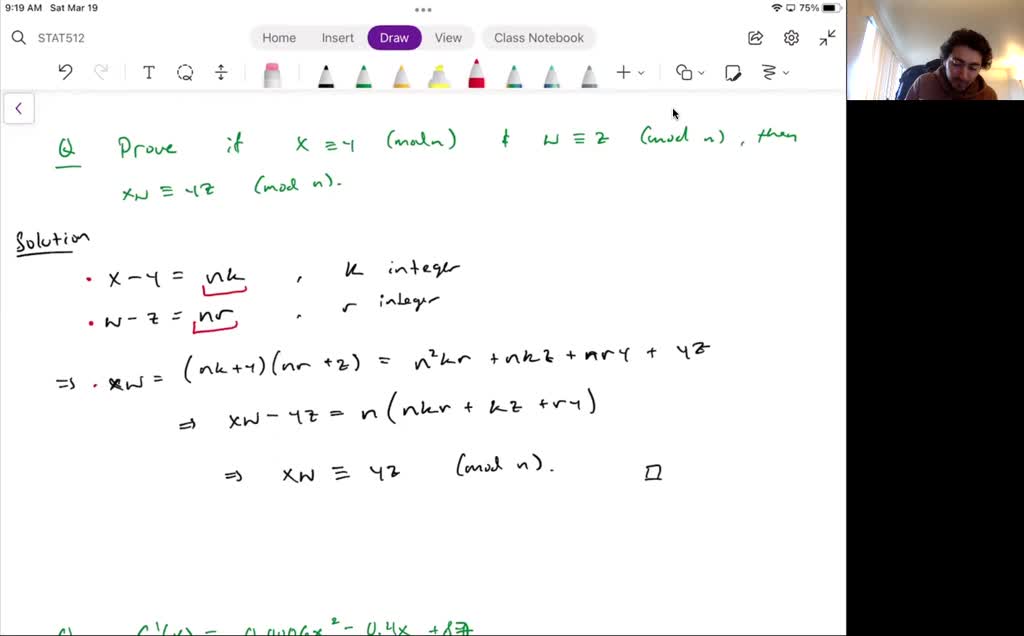 SOLVED: Two integers a and b are said to be congruent modulo n, if (a mod n) = (b mod n).
