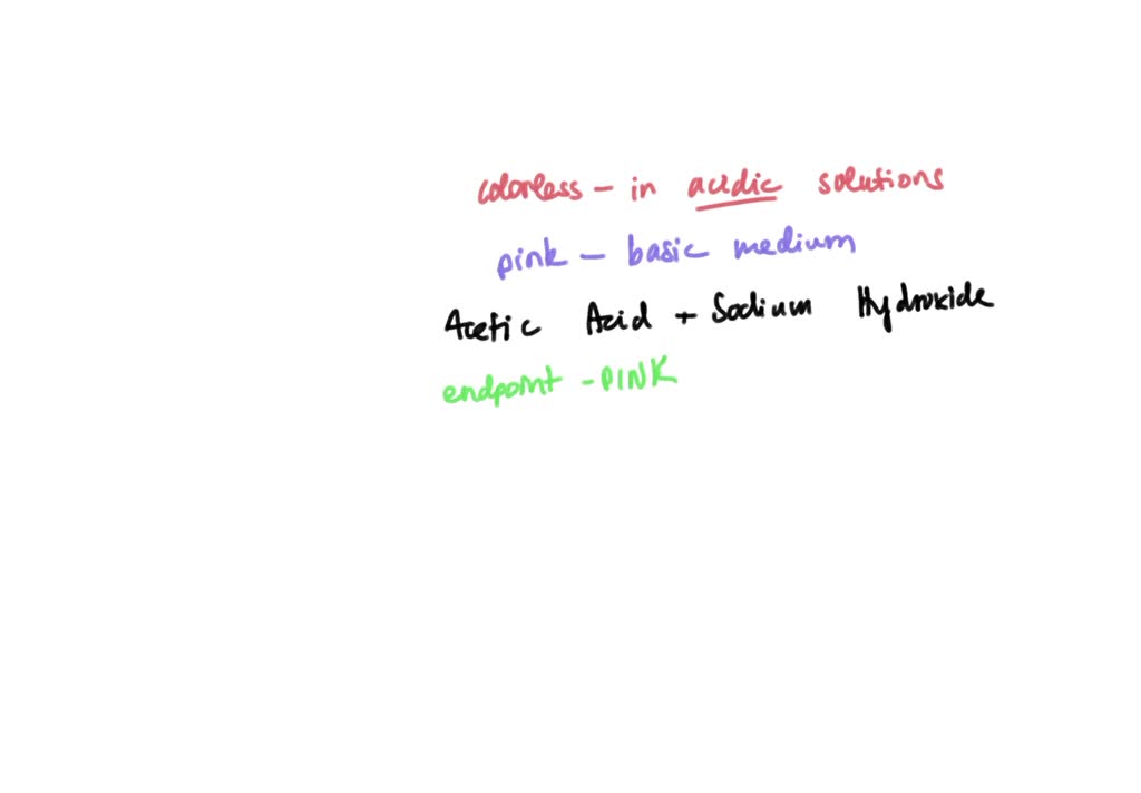 SOLVED: 1. Which solution turns pink in the presence of Phenolphthalein? (1.5 points) Hydrogen ...