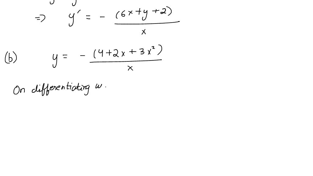 SOLVED: Consider the following equation: 3x2 y2 = 4 (a) Find by ...