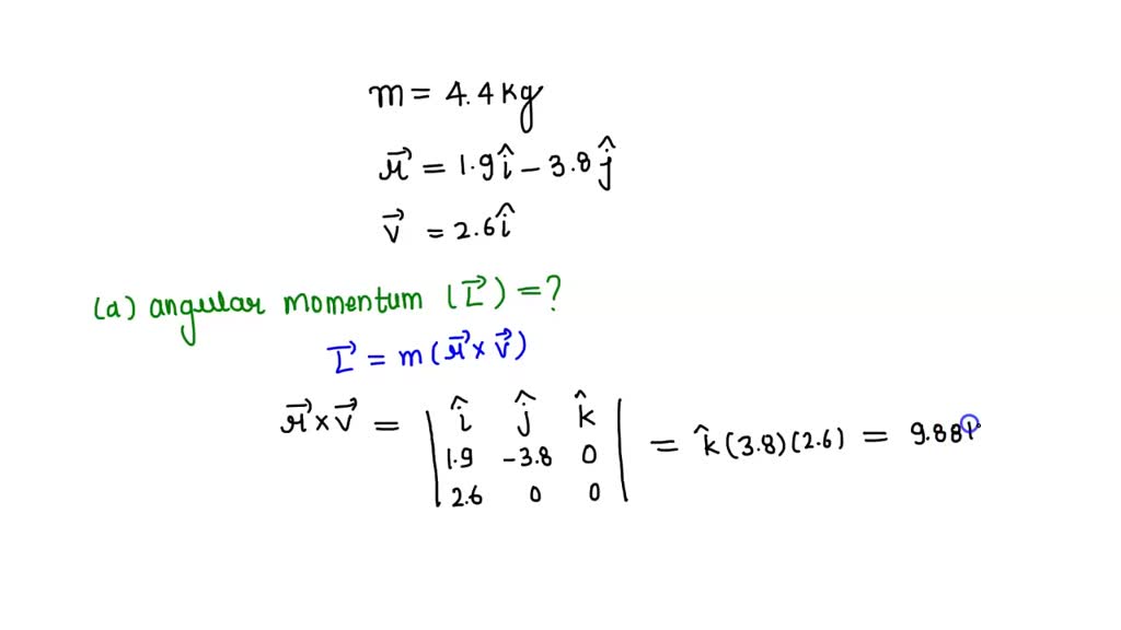 SOLVED: Question I: A particle of mass m-lkg has position vector 7 (t) given by T (t) = Ati + Bt ...