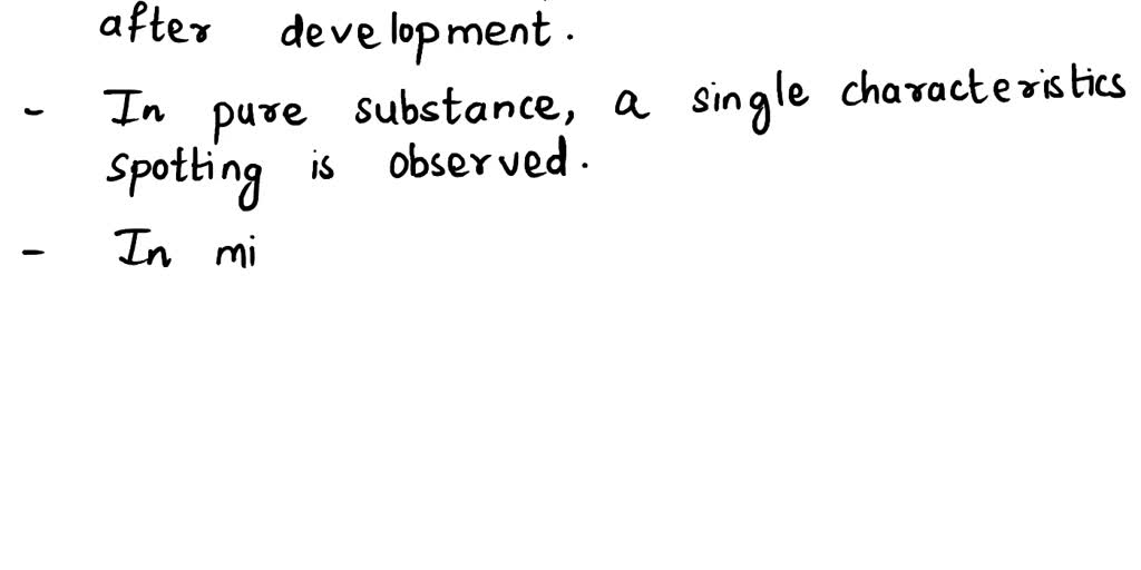 SOLVED: What the difference in a chromatogram of a mixture compared to ...