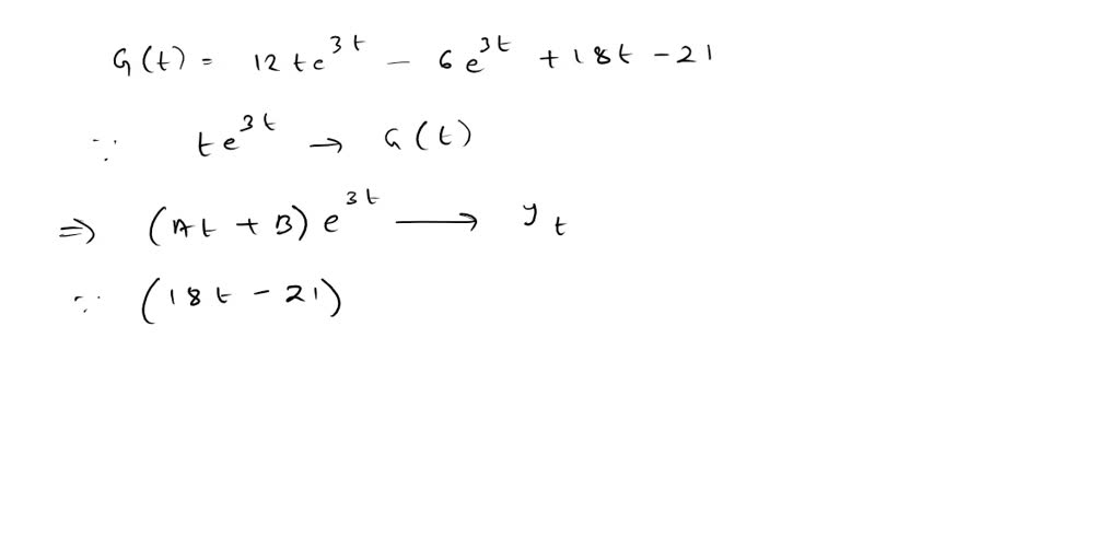 SOLVED: Write the form of the particular solution and its derivatives. (Use A, B, C, etc. for ...