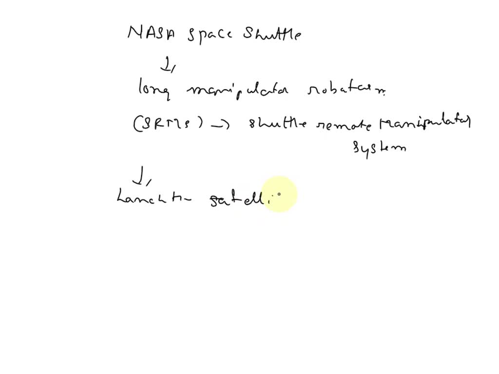 NASA's space shuttle has a long manipulator robot arm, also known as ...