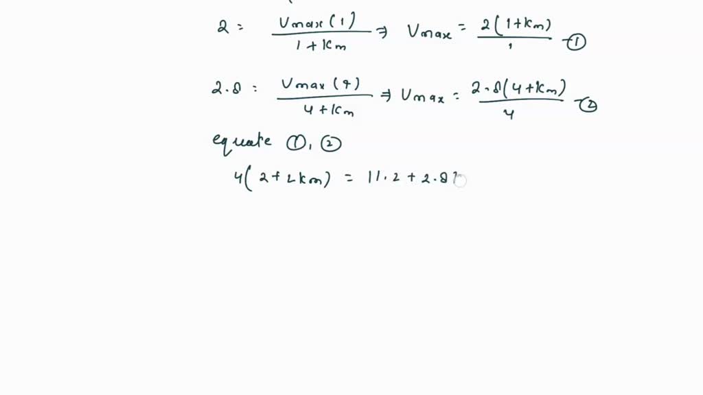 SOLVED: For the same enzyme and substrate as in question 7, which of the following is the ...