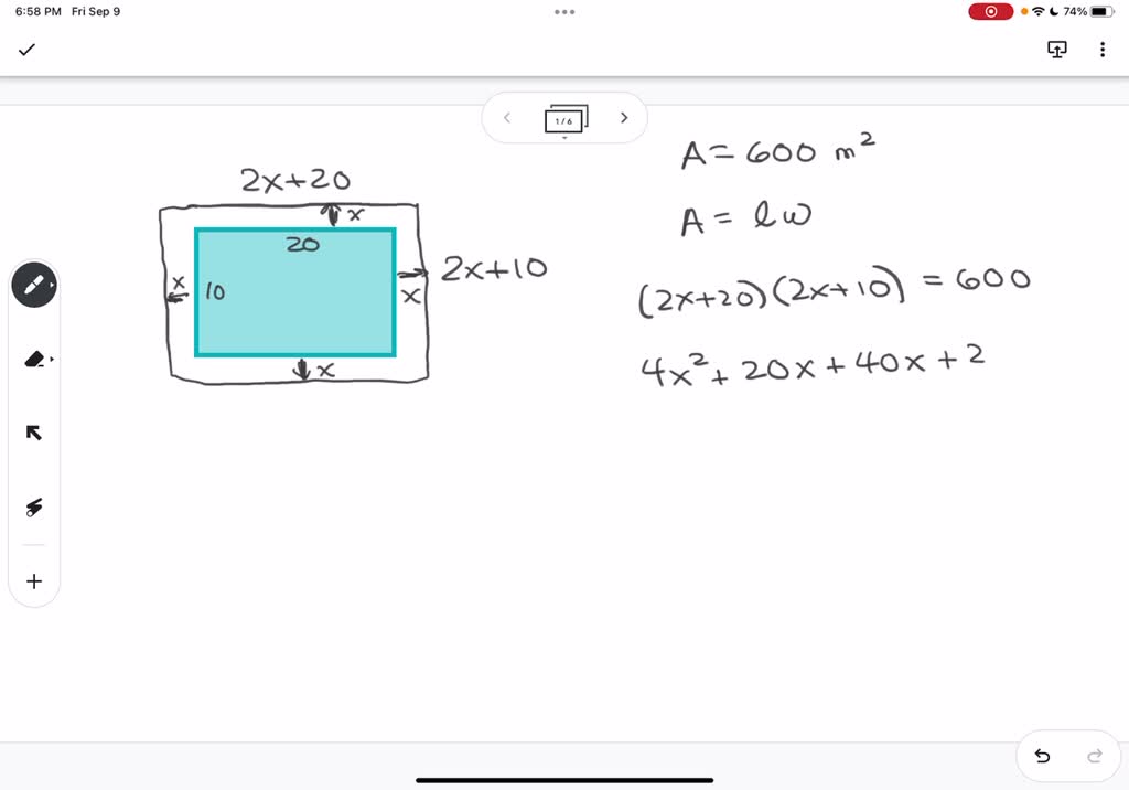 SOLVED: A pool measuring 10 meters by 20 meters is surrounded by a path ...