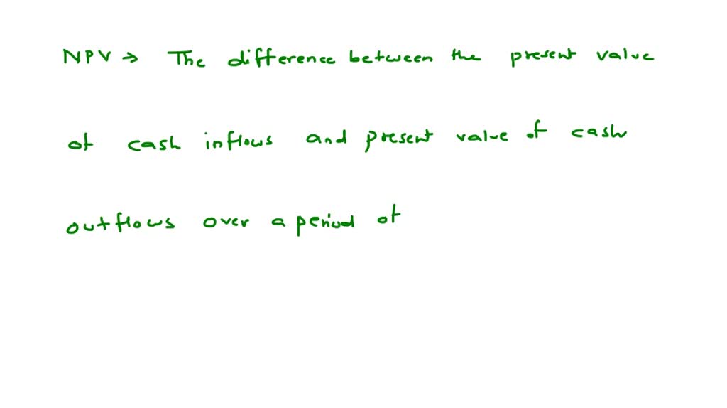 SOLVED: how to Calculate the net present value (NPV