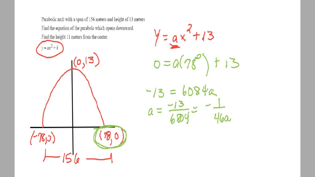 SOLVED: A parabolic window models the equation y = -3x^2 + 6x + 13 in ...