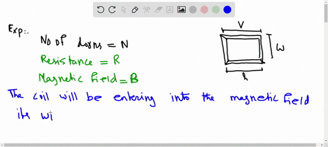 a rectangular coil with corners labeled abcd has length l and width w it is placed between the ...