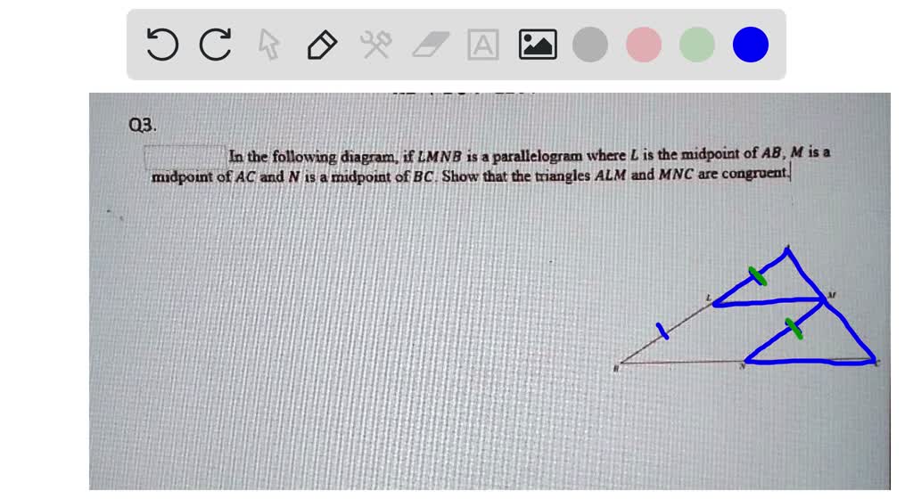 SOLVED: ABCD is a square. L is the mid-point of side AB and M is the ...