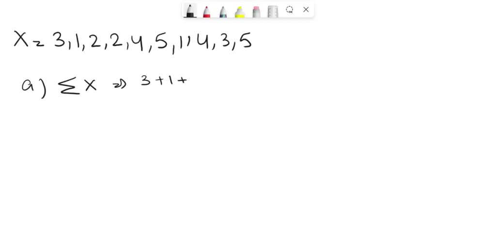 SOLVED: Scores: 1, 2, 3, 3, 4, 2, 2, 3, 2, 1 Calculate the following ...