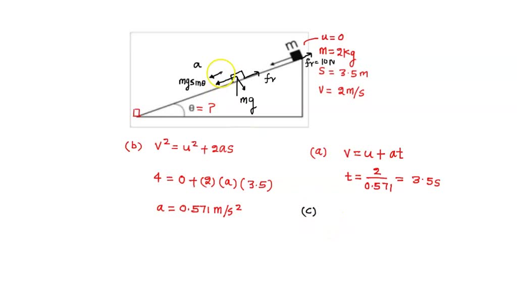 SOLVED: Ramp with Friction. 2 A 5 kg mass is released from rest the top ...